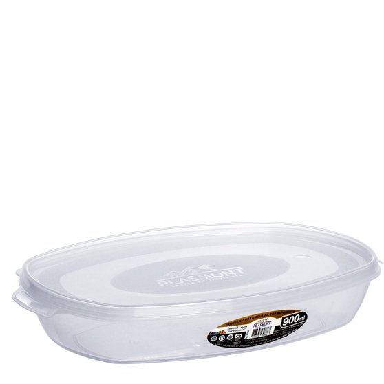 PL Decor - cod: 149 - Kit 6 Potes Conservador Retangular 900ml Transparente