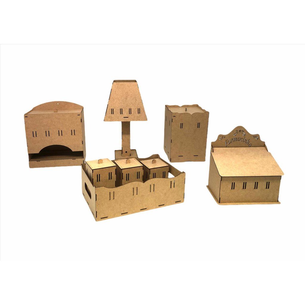 PL Decor - cod: 171 - Kit Higiene Bebe MDF Passa Fita