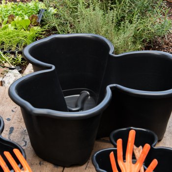 PL Decor - cod: 041 - Kit 6 Vasos Pétalas Empilháveis 11,5 Litros